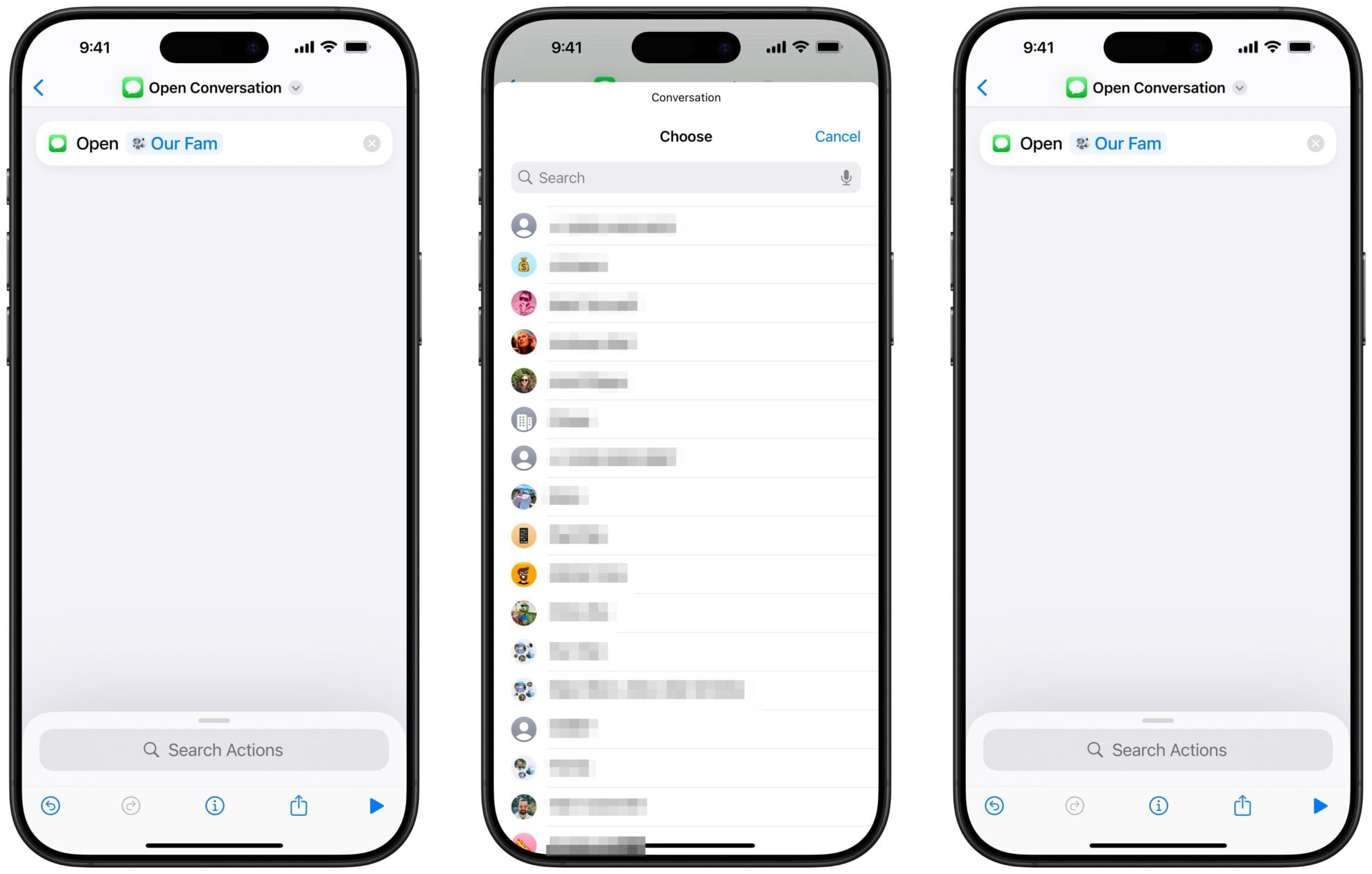 Messages Gets “Open Conversation” Action for Shortcuts in iOS 18.4 Beta ...