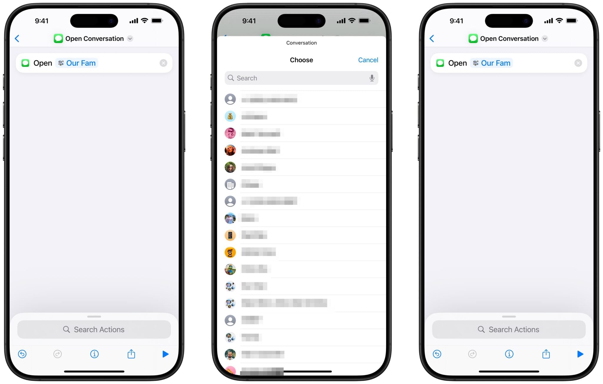 Messages Gets “Open Conversation” Action for Shortcuts in iOS 18.4 Beta ...