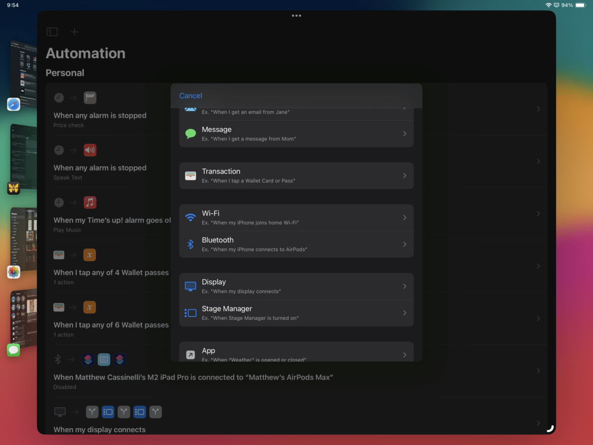Shortcuts Has New Automations In Ios 17 And Ipados 17 Transaction Display And Stage Manager