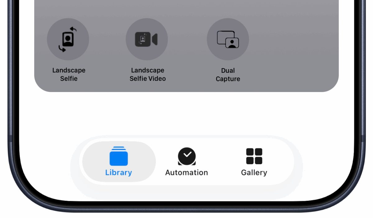 Dual Capture and Landscape Selfies for iPhone Need Shortcuts Support ...